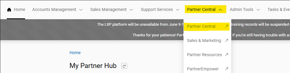 Partner Central Overview and Access Information.