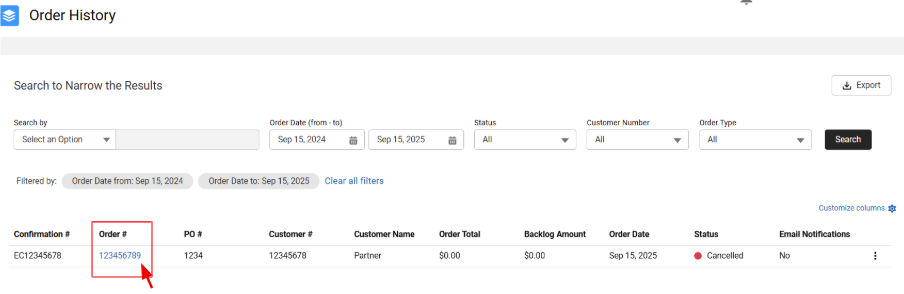 Order History FAQs